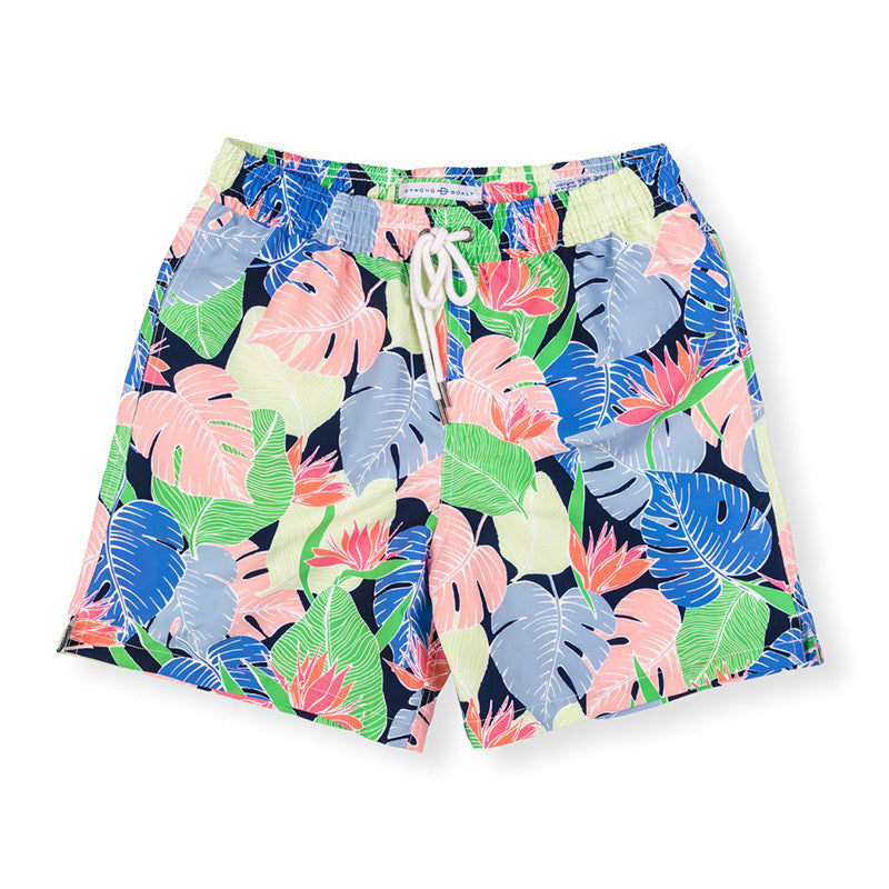 Strong Boalt SwimTrunks Multi Color Leaves | BoatSeason